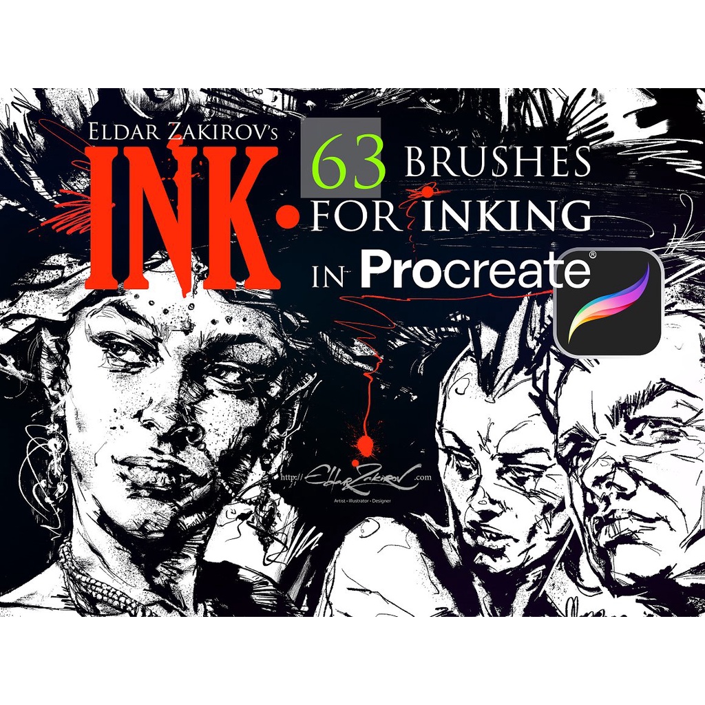 Jual Procreate Brush - 63 Inking Brushes for Procreate | Shopee Indonesia