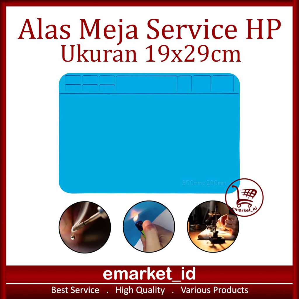 Jual Alas Meja Service HP / Alat Karet Anti Panas Karpet Biru Tatakan ...