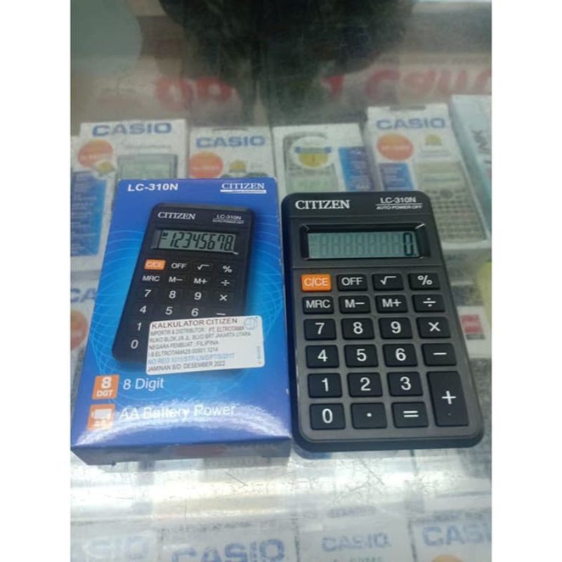 Jual kalkulator citizen LC-310N SAKU POCKET BATERAI AA A2 | Shopee ...