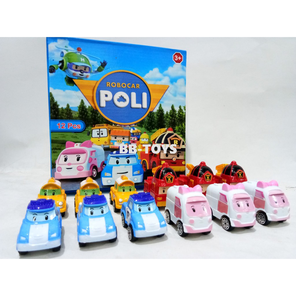 Jual Mainan Mobil Mini Robocar Poli Set 12pcs - 660-200 | Shopee Indonesia