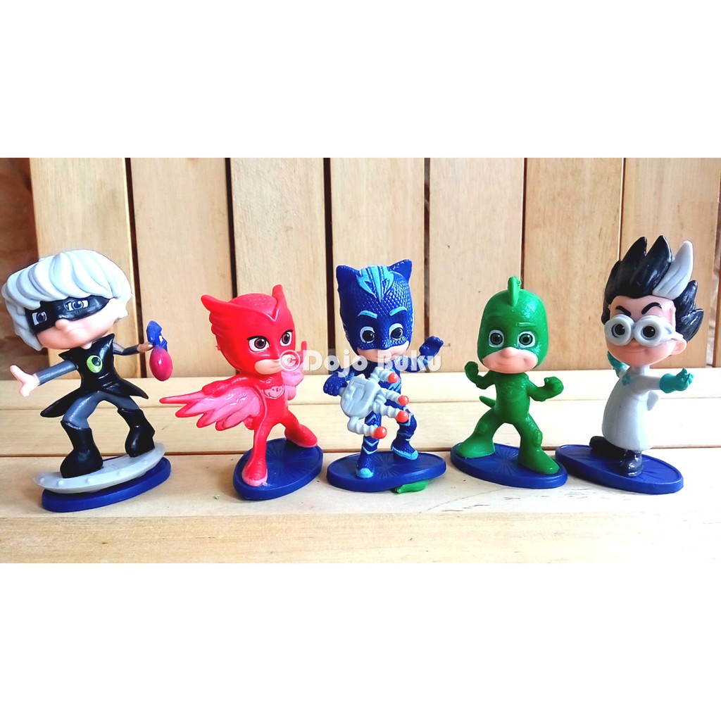 Jual SET FIGURE PJ MASK 5 KARAKTER OWLETTE, GEKKO, CATBOY, ROMEO, LUNA ...