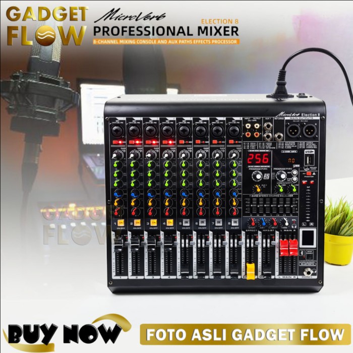Jual Mixer Soundcard Recording Audio Interface Microverb Election 8 ...