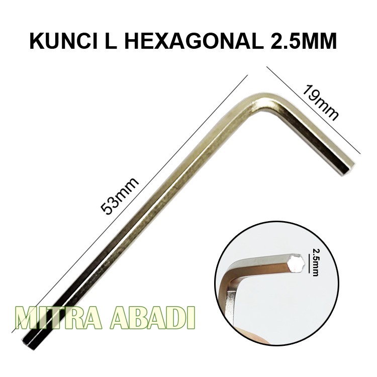 Jual KUNCI L HEXAGONAL KECIL / HEX KEY Wrench untuk Baut L Tanam M3 ...