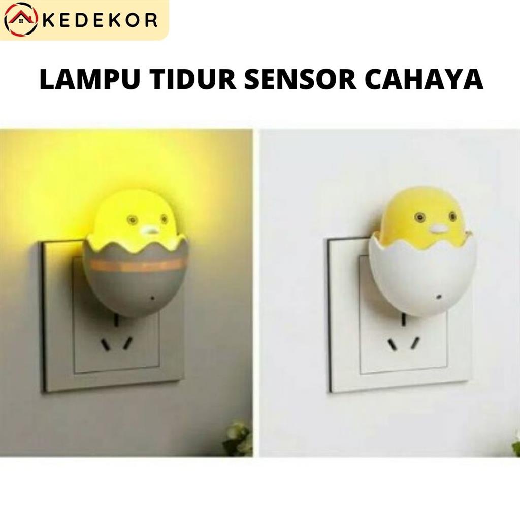 Jual Lampu Tidur LED TELUR AYAM Otomatis Sensor Cahaya Colok Listrik ...