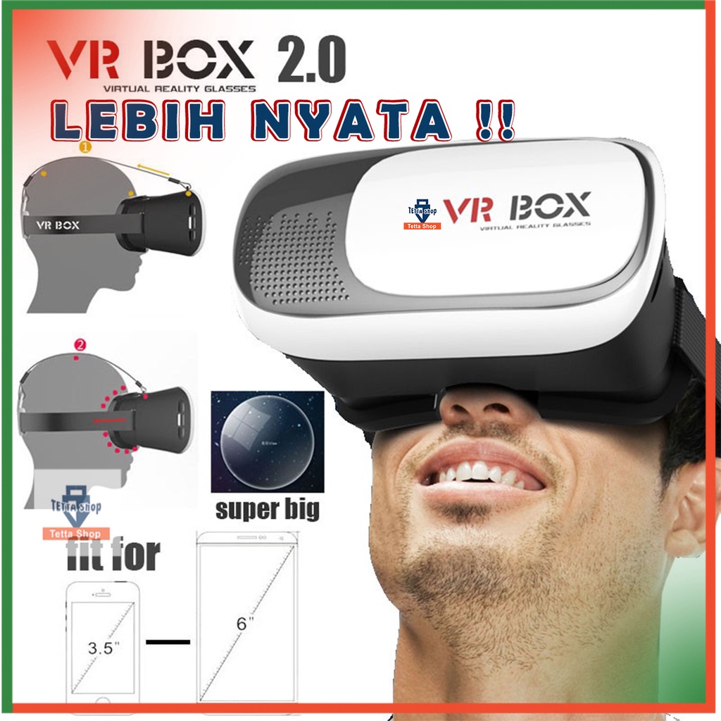 Jual Vr Box Generasi Ke 2 Bioskop Mini Video 360 Virtual Reality | Shopee Indonesia