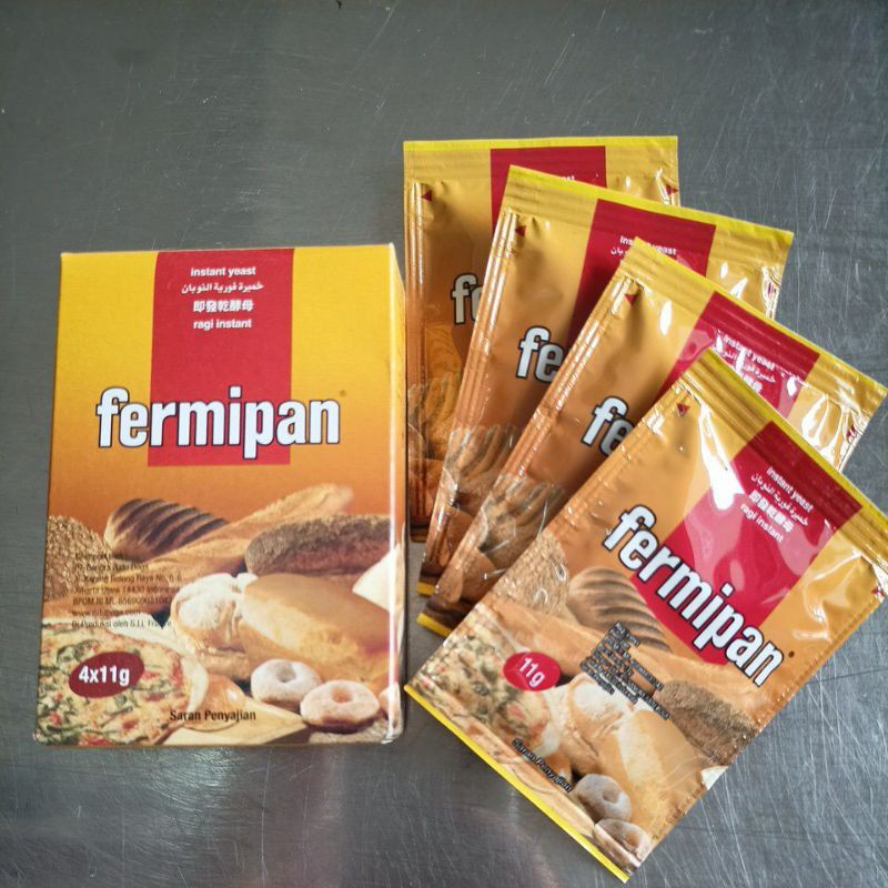Jual Ragi Instan Fermipan / Ragi Kering Super 11 gr / 1 box isi 4 ...