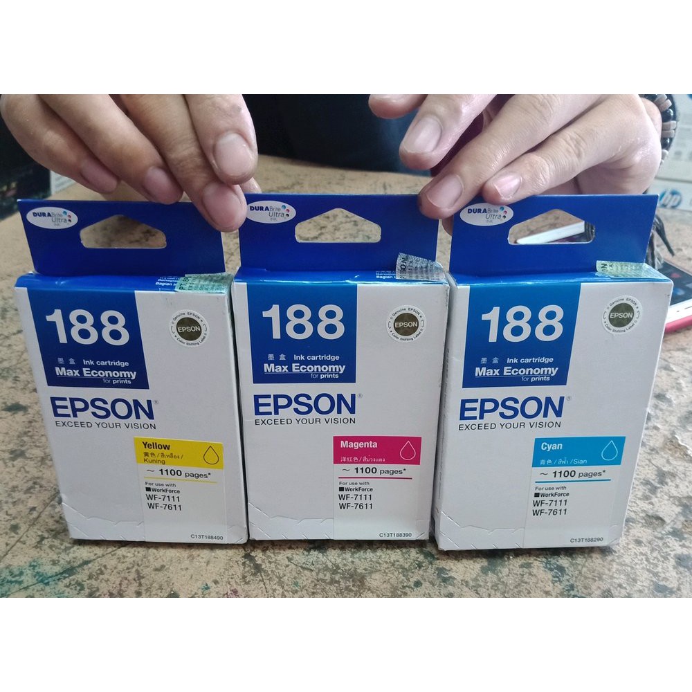 Jual TINTA EPSON 188 COLOUR ORIGINAL ( M.C.Y ) | Shopee Indonesia