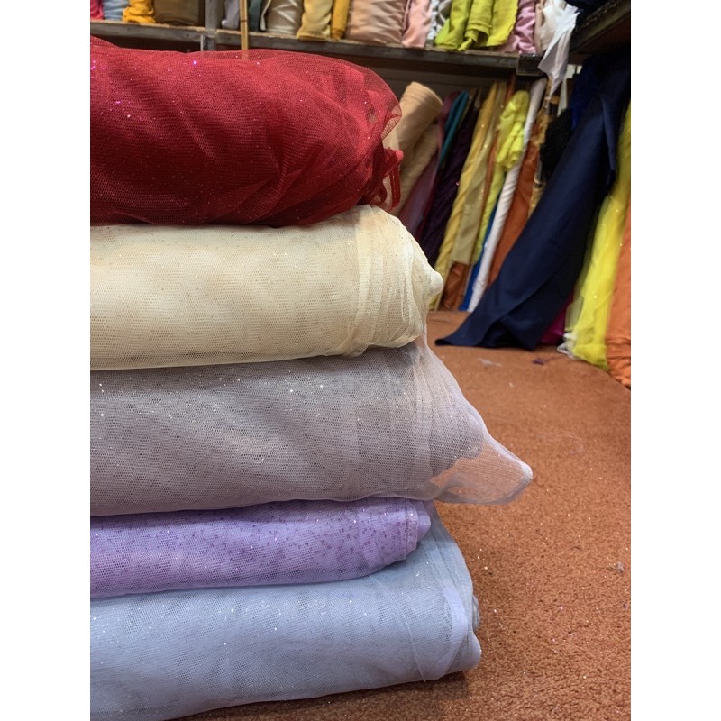 Jual Tulle Polos Gliter / Soft Tulle Gliter | Shopee Indonesia