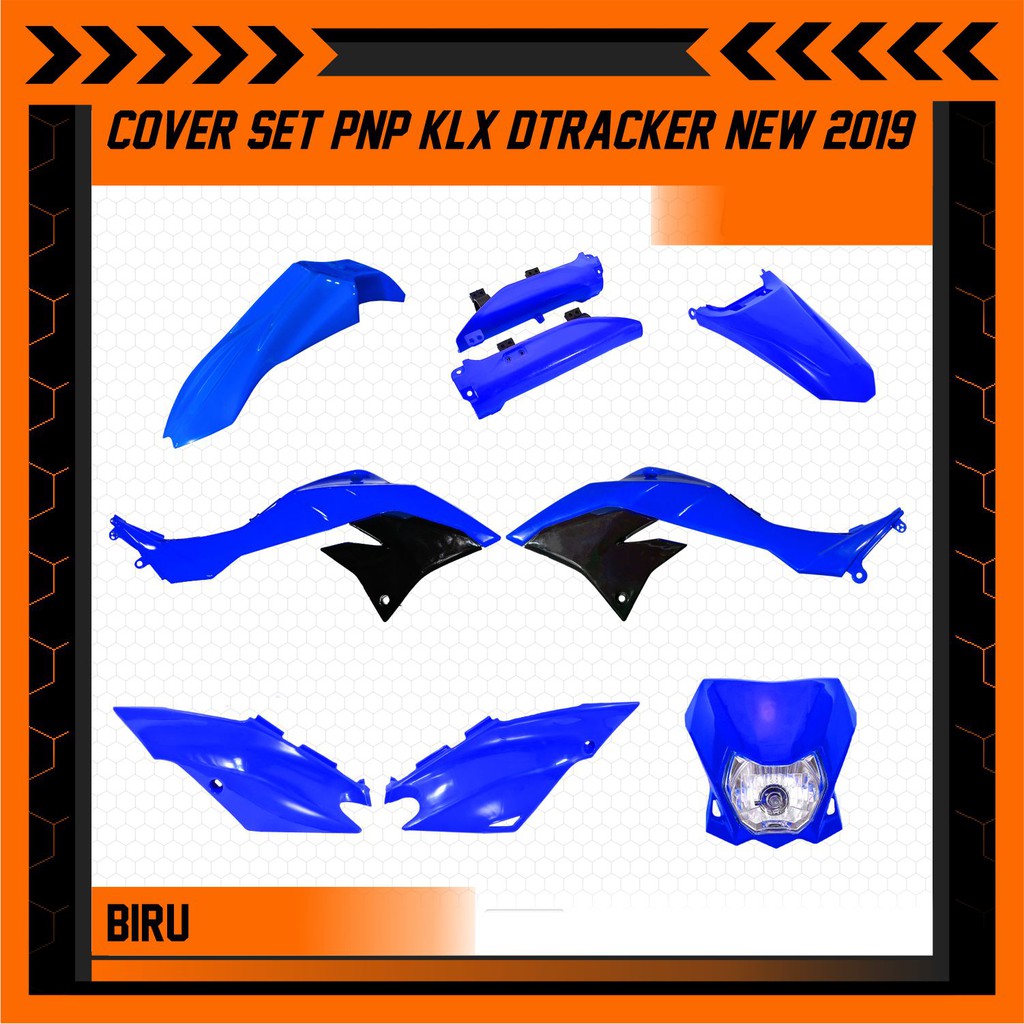 Jual Cover Body Dtracker New Plug N Play Klx 150 BF Warna Biru Hitam ...