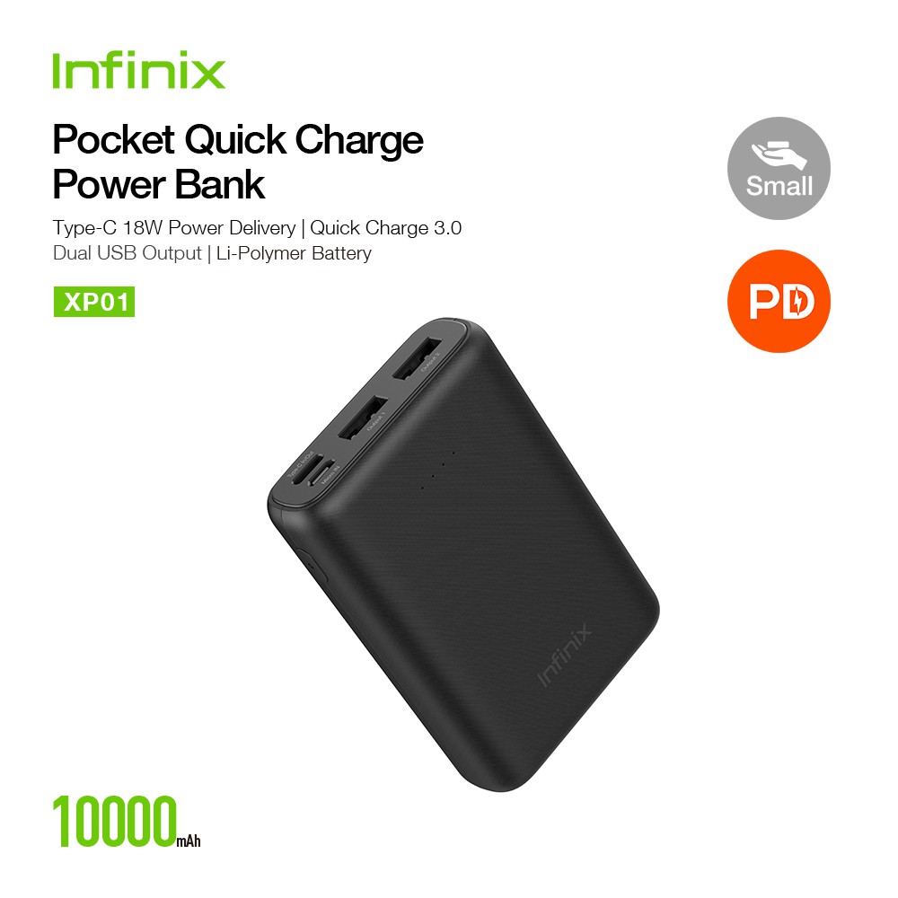 Jual Infinix Powerbank Quick Charge XP01 10000mAh | Shopee Indonesia