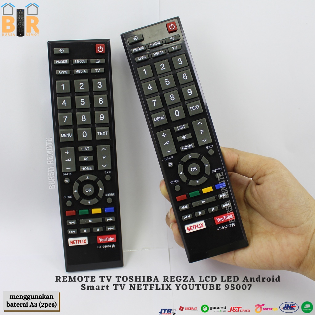 Jual Remot / Remote TOSHIBA REGZA LED SMART TV ANDROID youtube netflix CT-95007 LCD LED | Shopee ...