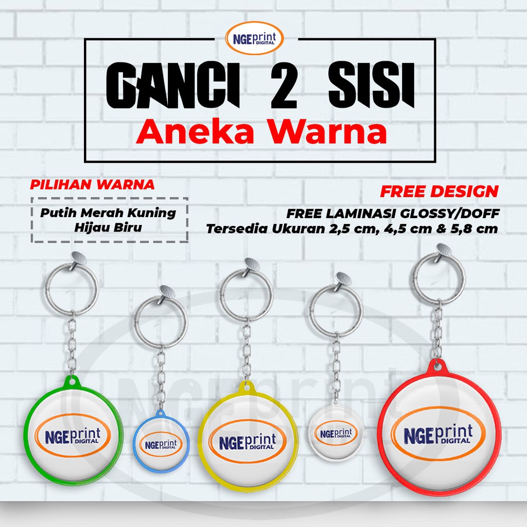 Jual Ganci 2 Sisi Warna dan Aneka Ukuran / Gantungan Kunci 2 Sisi Warna Aneka Ukuran | Shopee ...