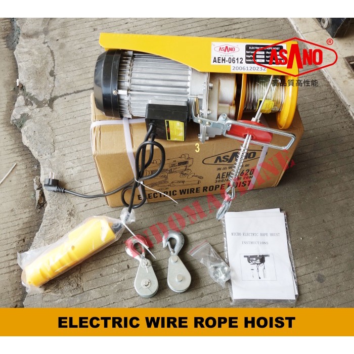 Jual Katrol- Electric Hoist Asano Aeh-0612 / Katrol Elektrik 600 Kg ...