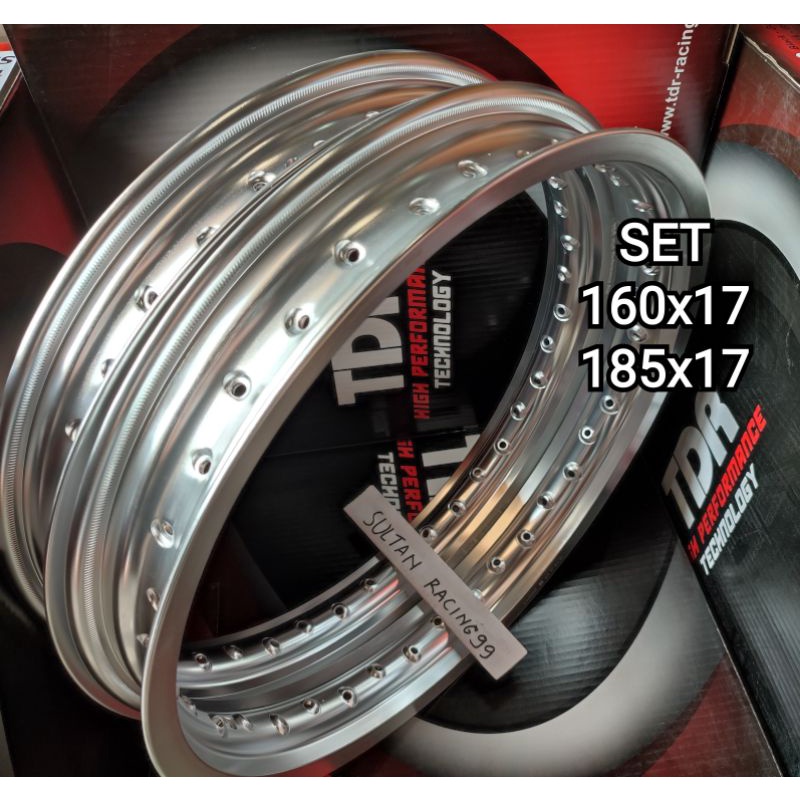 Jual Velg TDR W Shape 1 Set 160+185 Ring 17 Silver Glossy | Shopee ...