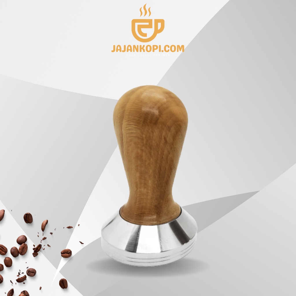 Jual COFFEE TAMPER 58MM WOODEN HANDLE KOPI TAMPING KAYU ALAT PRESS KOPI ...