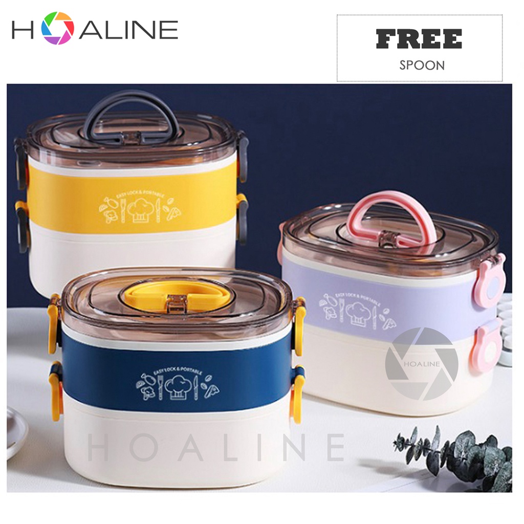 Jual Bento lunchbox stackable stainless steel 304 HL 541/ rantang kotak ...