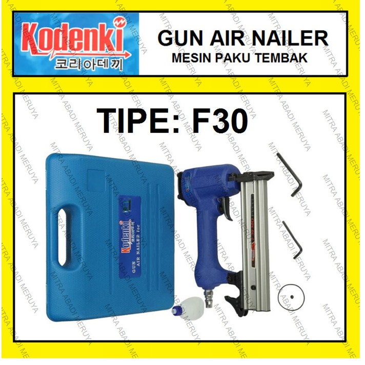 Jual Mesin Paku Tembak Staples Angin KODENKI Air Nailer BENZ WERKZ F30 F 30 | Shopee Indonesia
