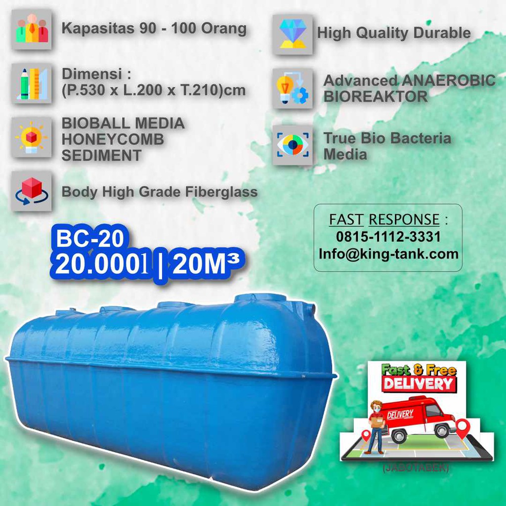 Jual Tangki Bio Septic Fiberglass - 20000 L / 20M3 (BIOFILTER-BIOTECH ...
