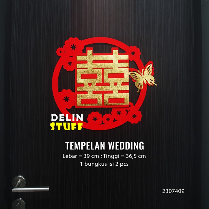 Jual Tempelan Chinese Wedding Dekorasi Sangjit / Backdrop Sangjit ...