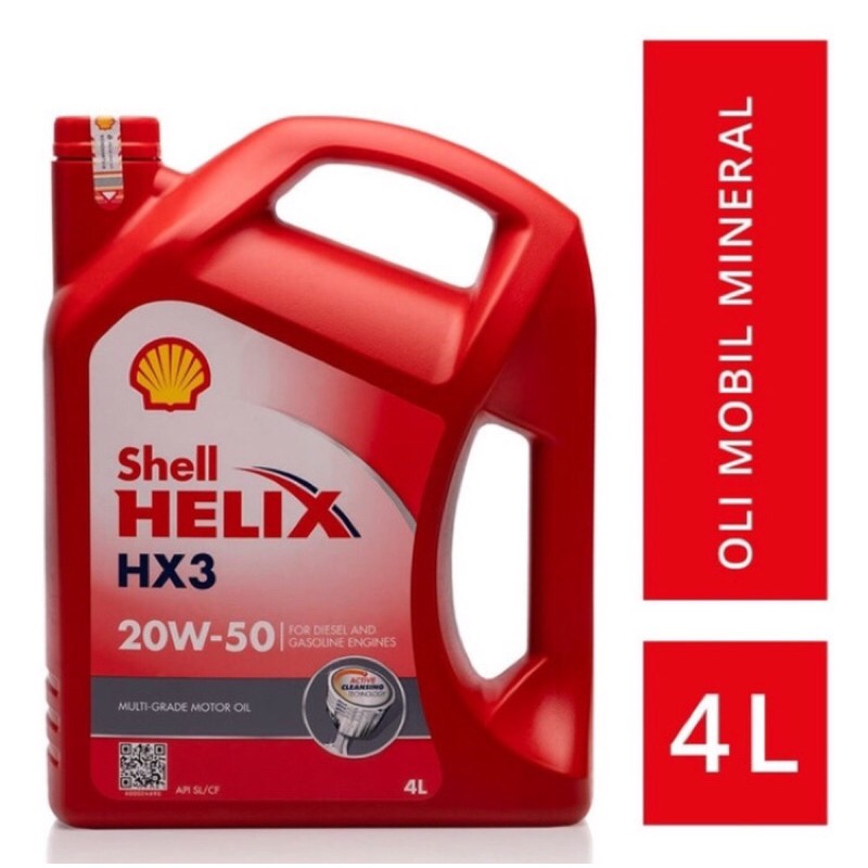 Jual Oli Shell Helix HX3 Sae 20w/50 4Liter (GALON) Original | Shopee ...