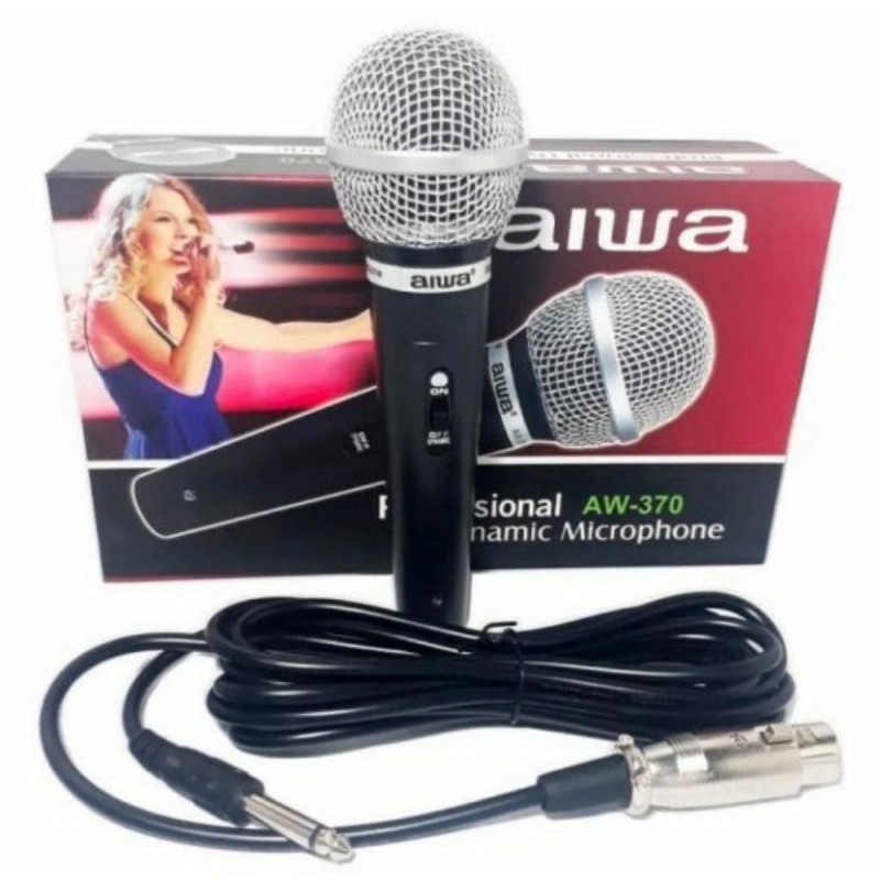 Jual MIC MICROPHONE AIWA AW 370 MIC KABEL | Shopee Indonesia