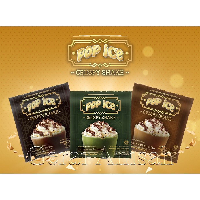 Jual Pop Ice Crispy Shake - Japanese Matcha - With Crispy Topping | Shopee Indonesia