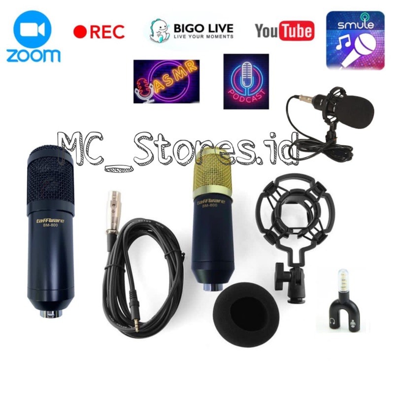 Jual Microphone condenser bm 800-Mic Condenser Recording BM800 3.5mm ...