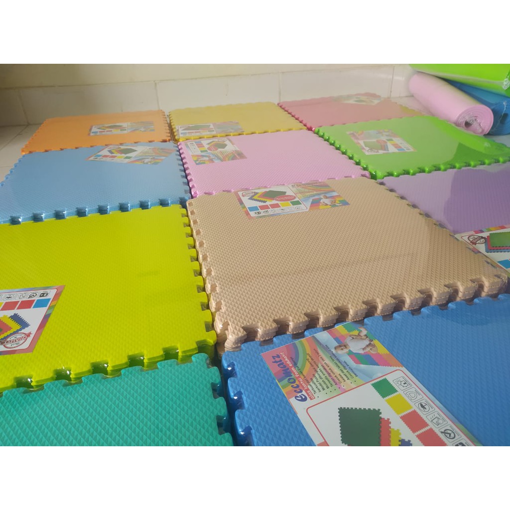 Jual Matras Puzzle Eccomat Polos-Alas Lantai Bermain Anak Edukatif ...