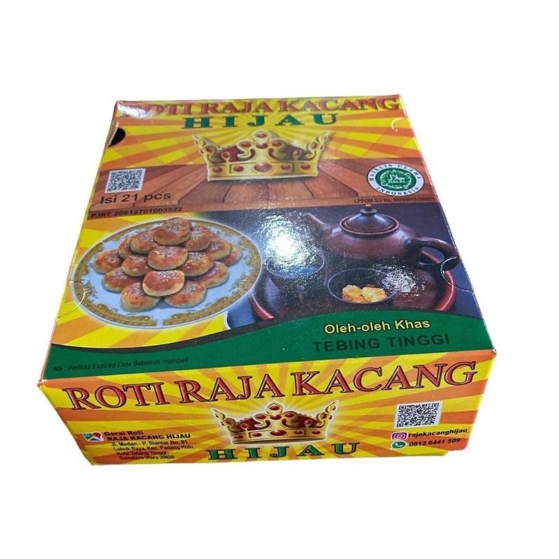 Jual ROTI KACANG HIJAU CAP RAJA KACANG RASA ORIGINAL ISI 21PCS / PIA ...