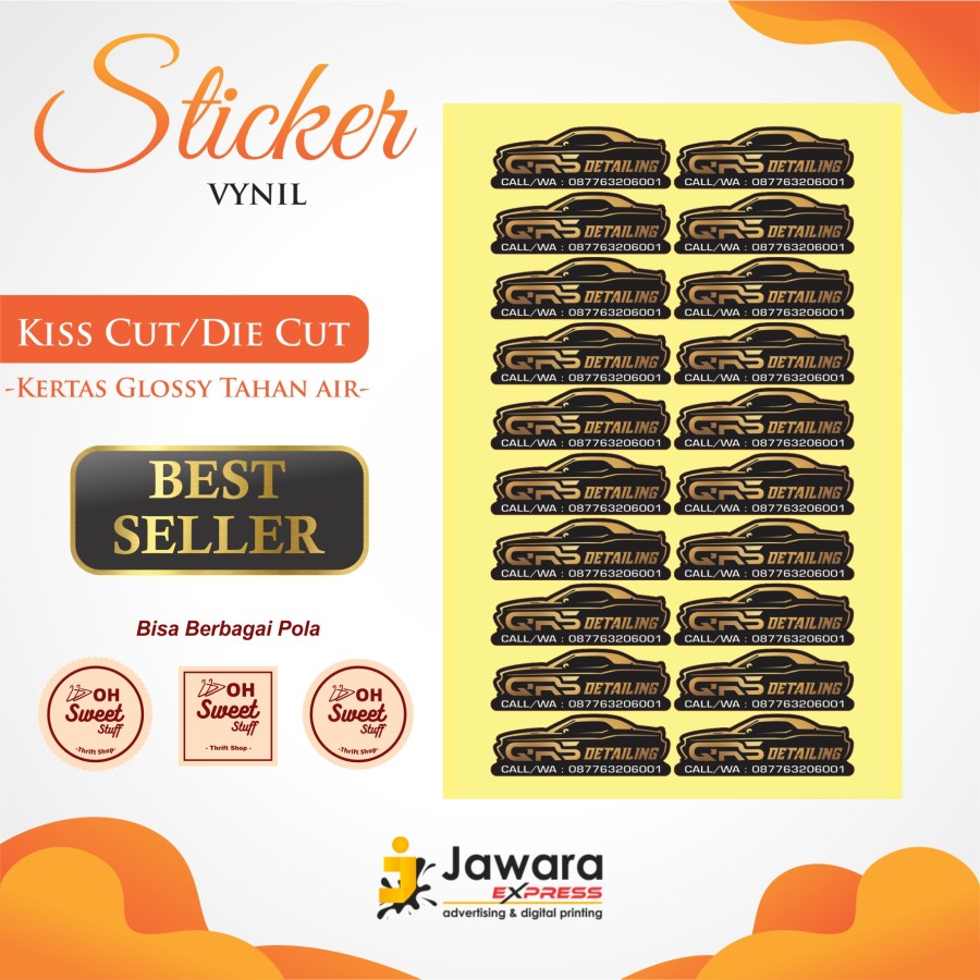 Jual Cetak Sticker Label VINYL A3+ , Cetak Label Vinyl , Cutting, Die ...