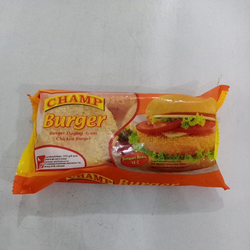 Jual cham burger ayam 315gr (6s) | Shopee Indonesia