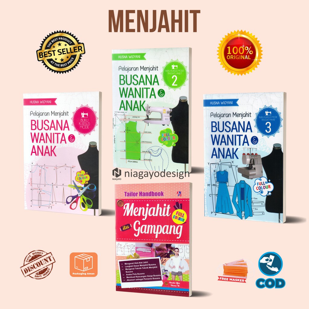 Jual Buku Pola Dasar Menjahit : Tailor Handbook / Pelajaran Menjahit Busana Wanita Dan Anak ...