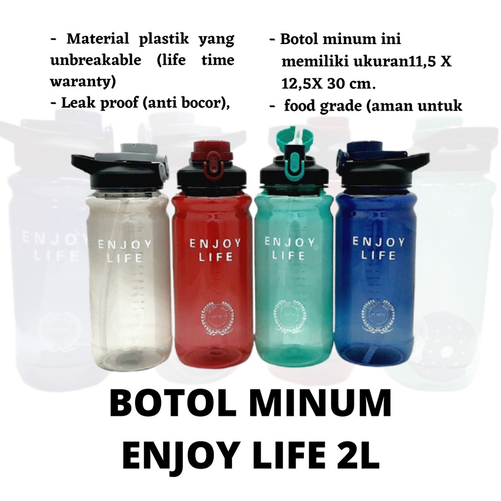 Jual BOTOL ENJOY LIFE JUMBO 2L / MY BOTTLE JUMBO 2L | Shopee Indonesia