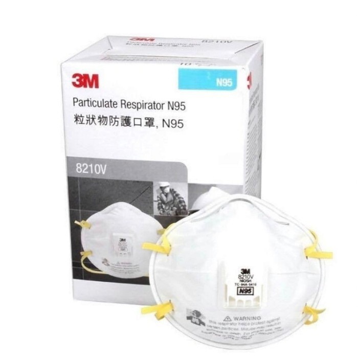 Jual 3M Masker N95 - 8210v Particulate Respirator - 1 Box [10 Masker] | Shopee Indonesia