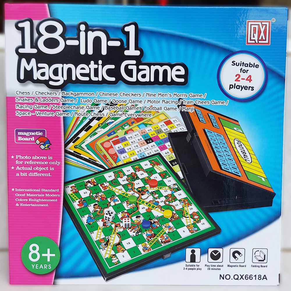 Jual Mainan Anak Board Game 18 In 1 Magnetic Board Game Permainan ...