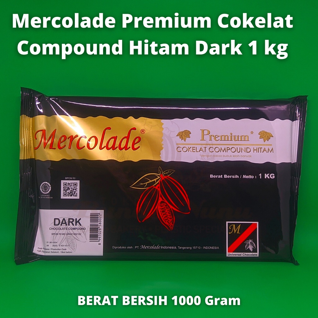 Jual Mercolade Premium Dark Cokelat Compound Hitam Dark 1 kg | Shopee ...