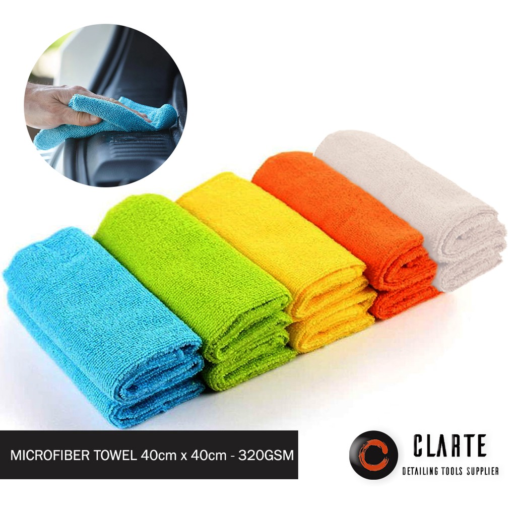 Jual Lap mobil Microfiber 320GSM untuk coating wax dan lain lain 40cm x ...