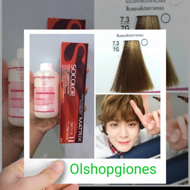 Jual Matrix Socolor 7.3 Gold + oxydant campuran cat rambut Hair Color ...