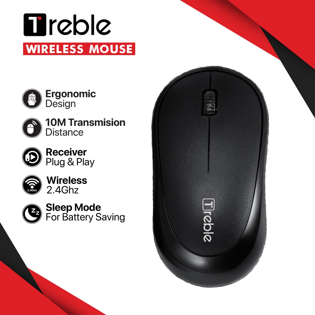 Jual JY X JM Treble 2.4G Wireless Mouse Ergonomic Computer for PC ...