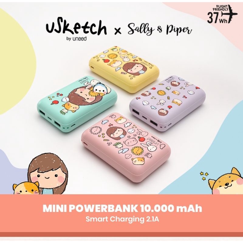 Jual USKETCH by UNEED x Sallyandpiper Limited Edition Mini Powerbank 10 ...
