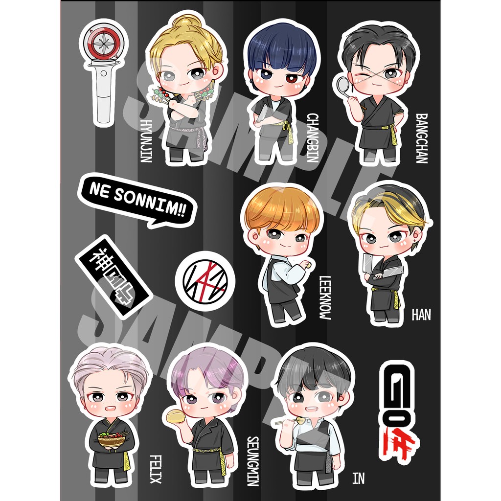 Jual Sticker Chibi STRAY KIDS GOD's MENU Fanart by zkwon18 | Shopee ...