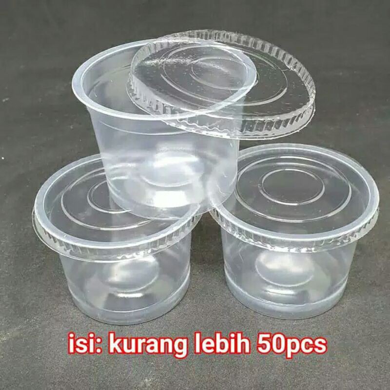 Jual Cup Ager 65ml/ Gelas Ice Cream / Pudding Bening 65 ml plus Tutup ...
