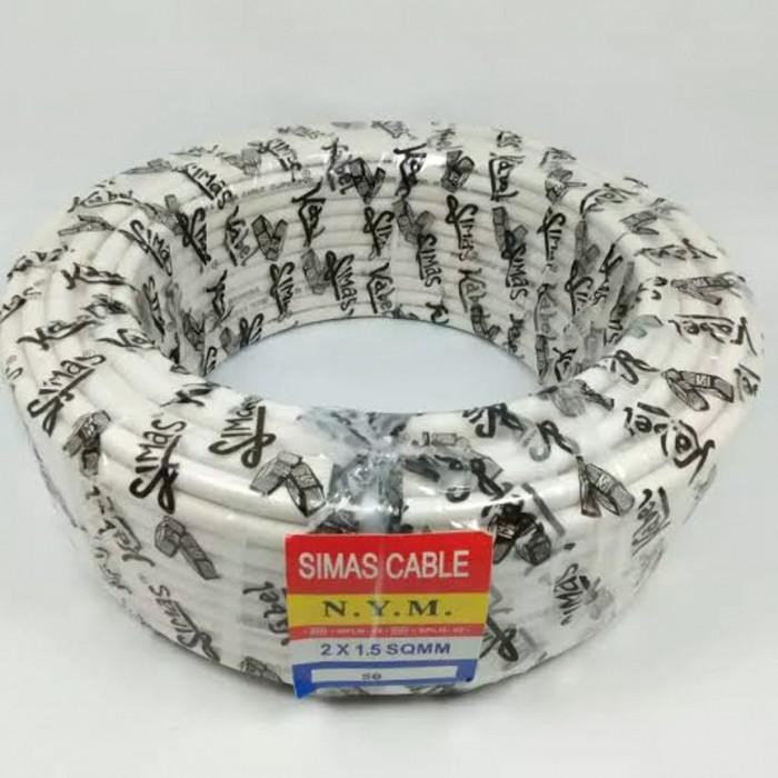 Jual Kabel Roll / Kabel Listrik Putih Nym Simas Tembaga Murni Asli 2 X ...