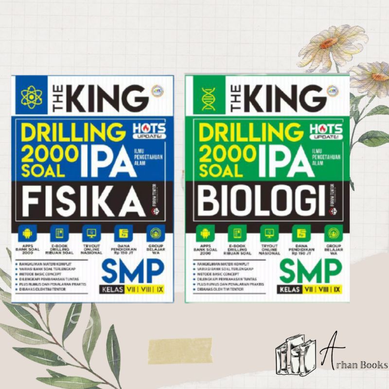 Jual Buku Soal IPA SMP The King Drilling 2000 Soal Fisika, Biologi SMP. | Shopee Indonesia