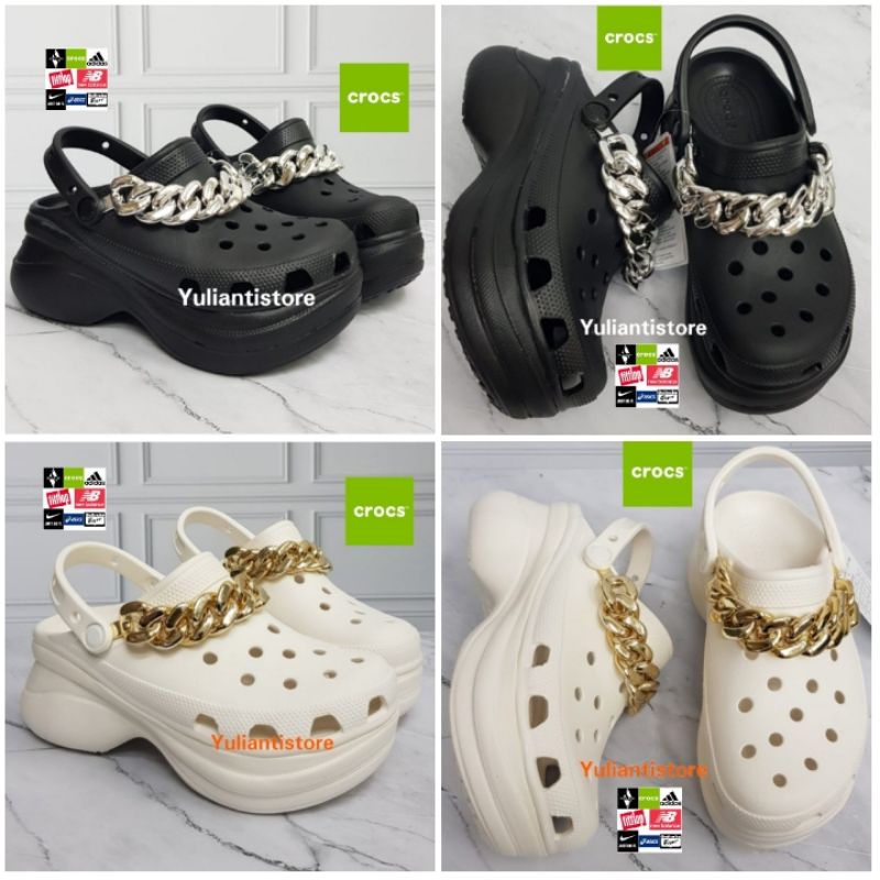 Jual SANDAL CROCS WOMAN BAE CLOG RANTAI | Shopee Indonesia