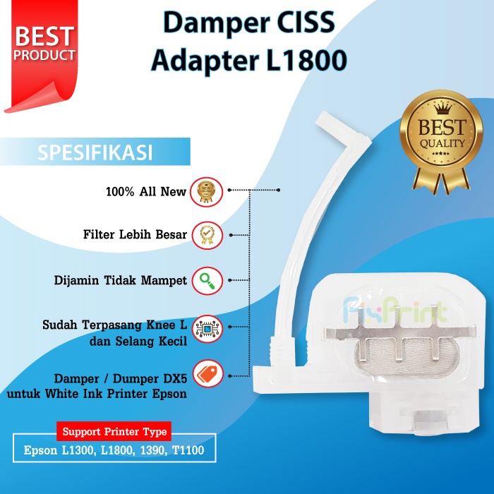 Jual Damper DTG DTF Ecosolvent EPSON L1800 CISS Dumper Cartridge Eco ...