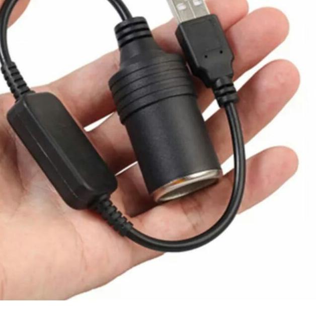 Jual converter usb to socket kabel sambungan adaptor charger 5v to 12v ...