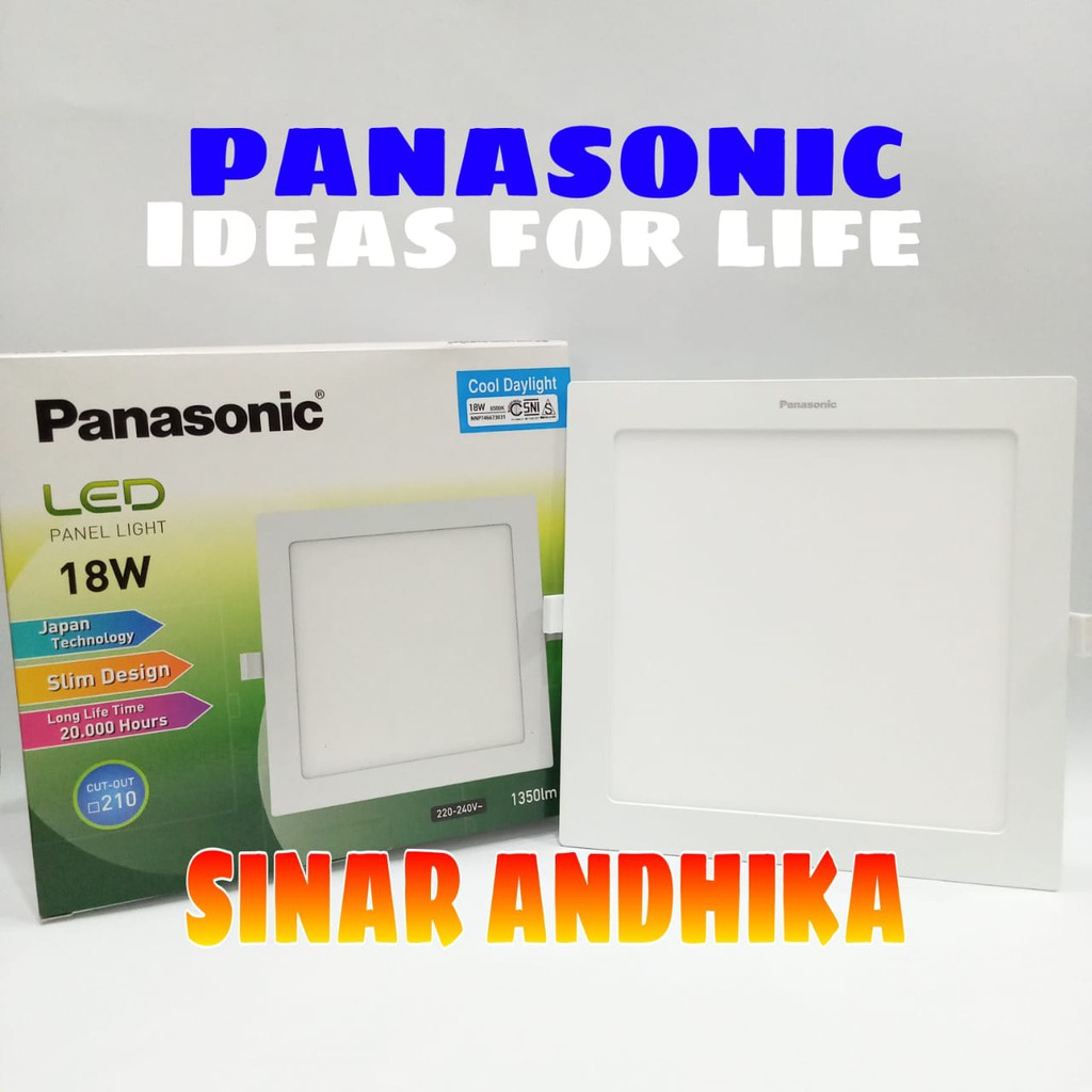 Jual Lampu Led Downlight Panasonic Slim Panel Kotak 18 Watt Nnp74667 | Shopee Indonesia