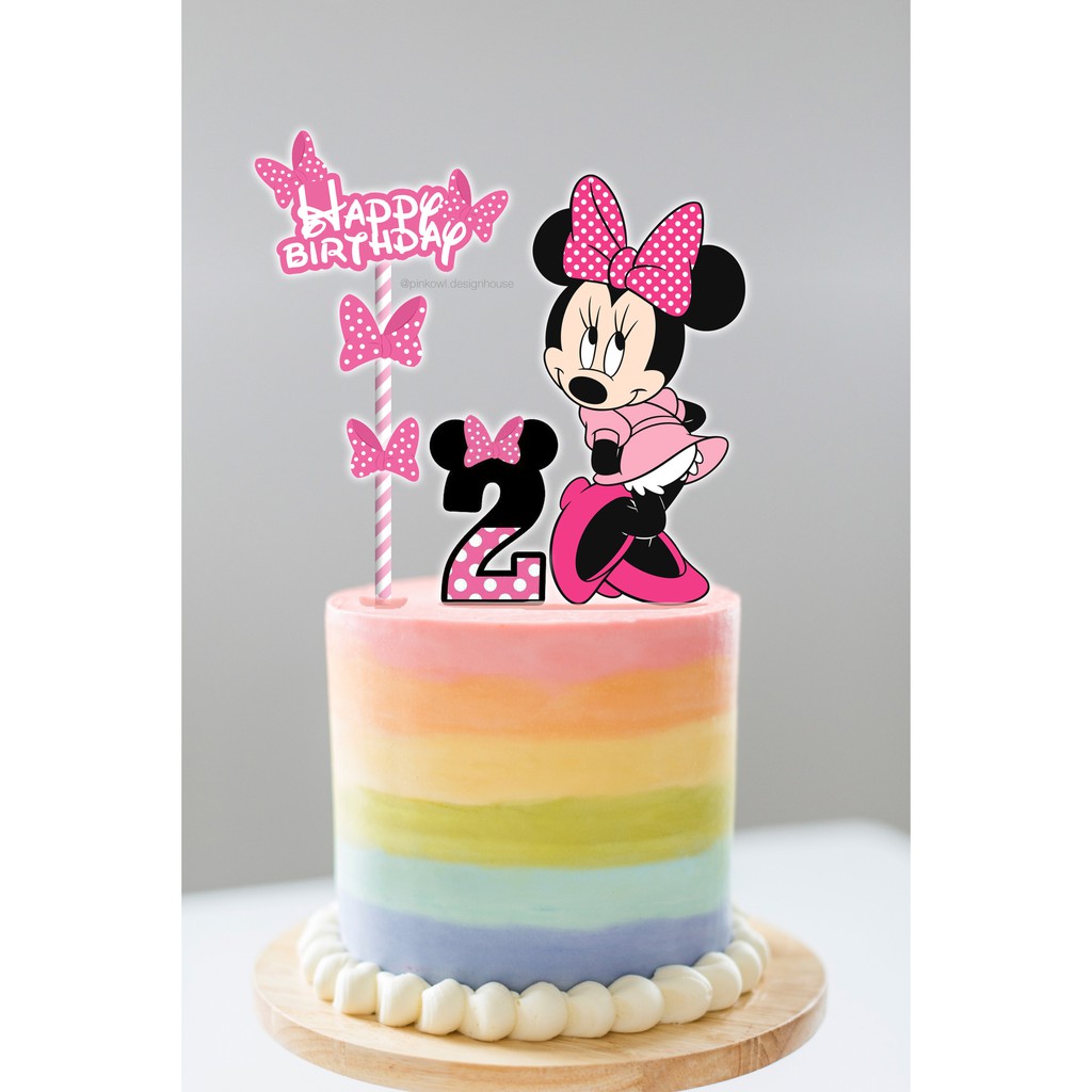 Jual Minnie Mouse in Pink Cake Topper | Shopee Indonesia