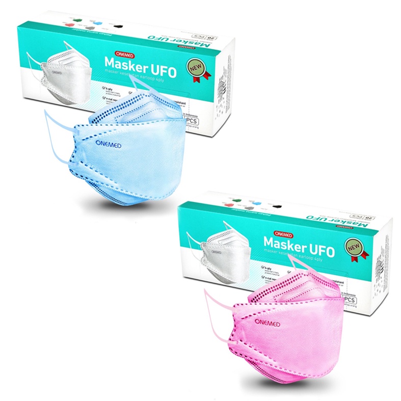 Jual MASKER MEDIS ONEMED KF94 4ply BIRU PINK EARLOOP - Isi 20pcs ...